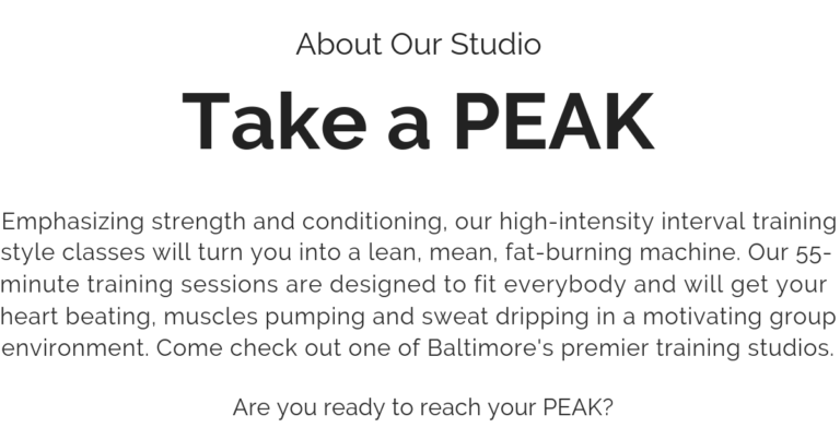 PEAK Performance Interval Training | Don't Plateau, Reach your PEAK